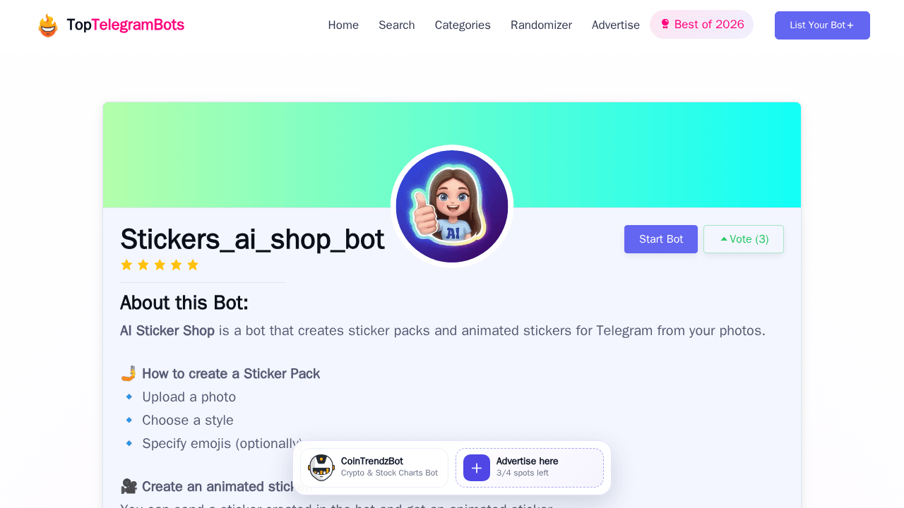 Stickers_ai_shop_bot Telegram Bot - Reviews, Invite Links & Features ...